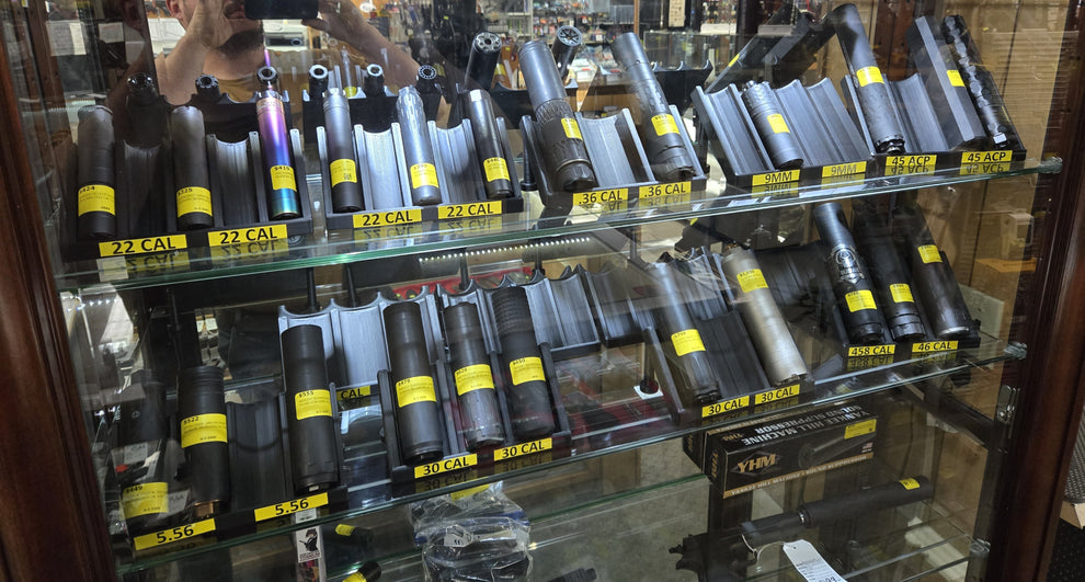 Angled Silencer Display Rack / Shelf | Suppressor Holder Storage Rack ...