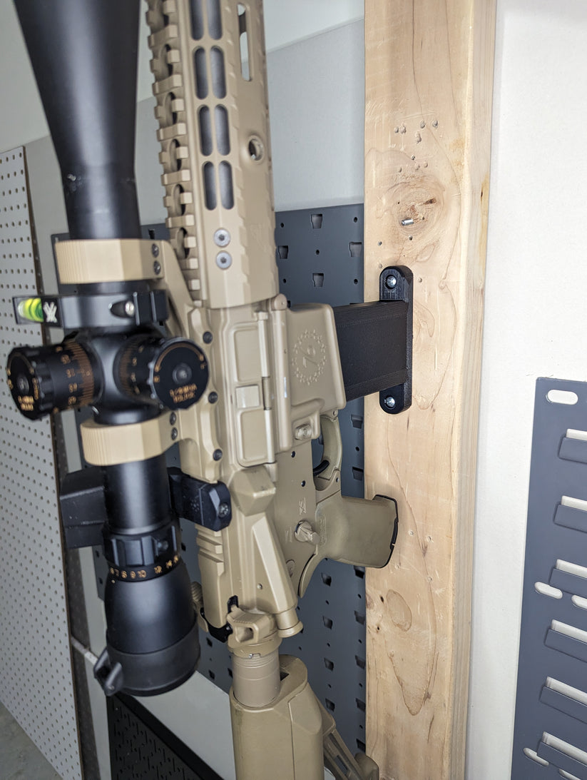 AR 15 Inline Vertical Magwell Mount - Wall | Rifle Holder Storage Rack ...