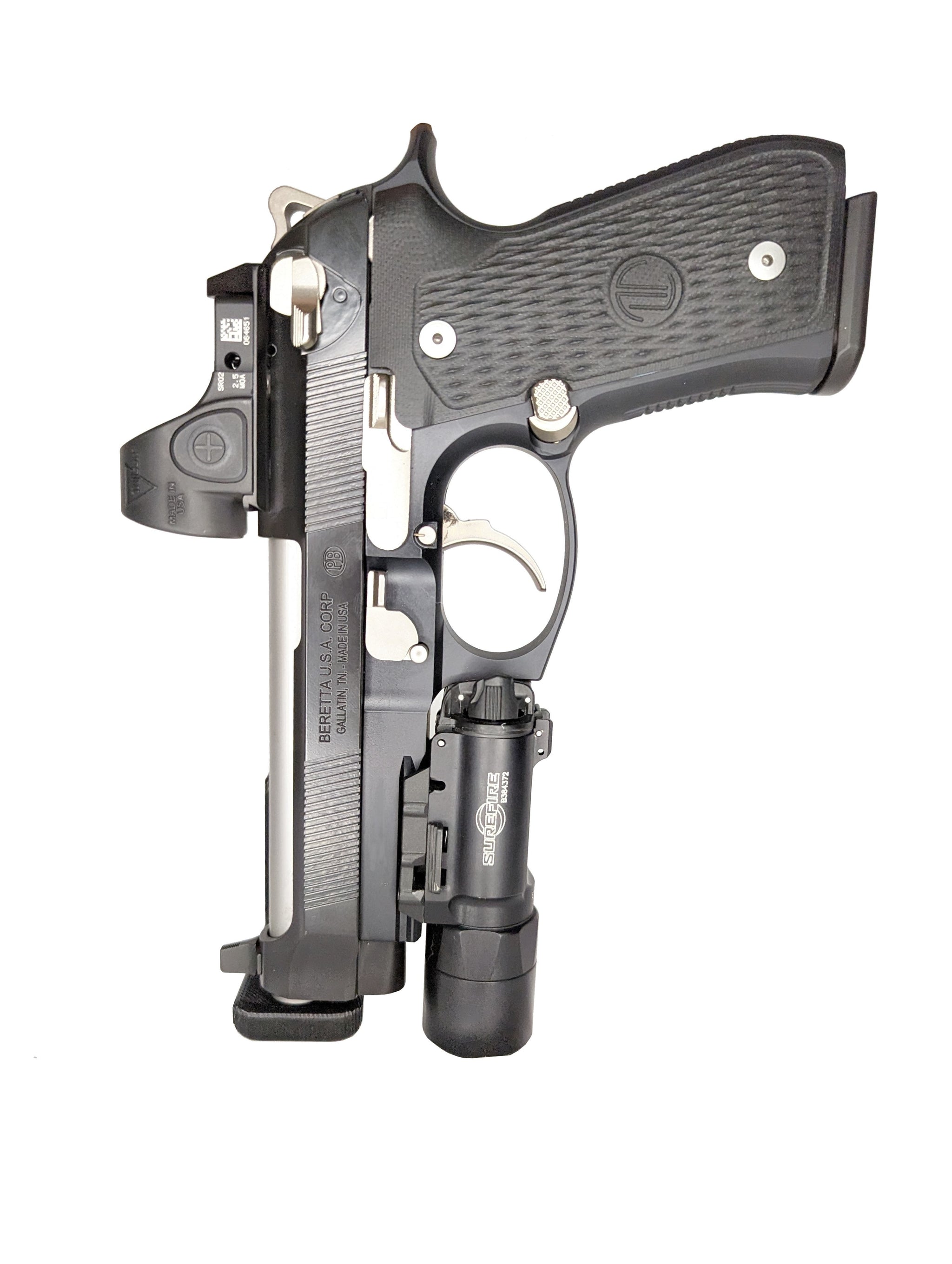 Universal Pistol / Silencer Mount - Wall | Handgun Holder Storage Rack ...