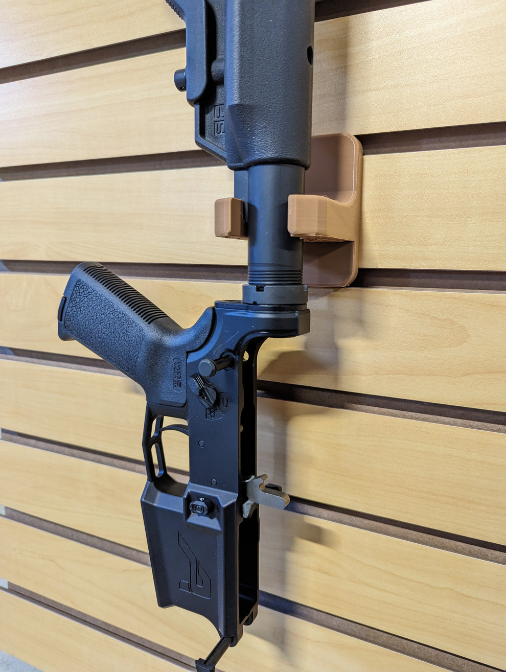AR 15 Buffer Tube Mount - Slatwall | Rifle Holder Storage Rack ...