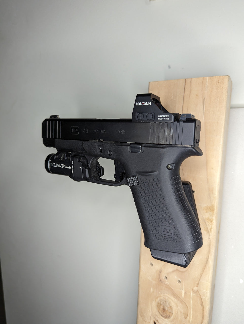 Magwell Mount for Glock 43X / 48 - Wall | Handgun Holder Storage Rack ...