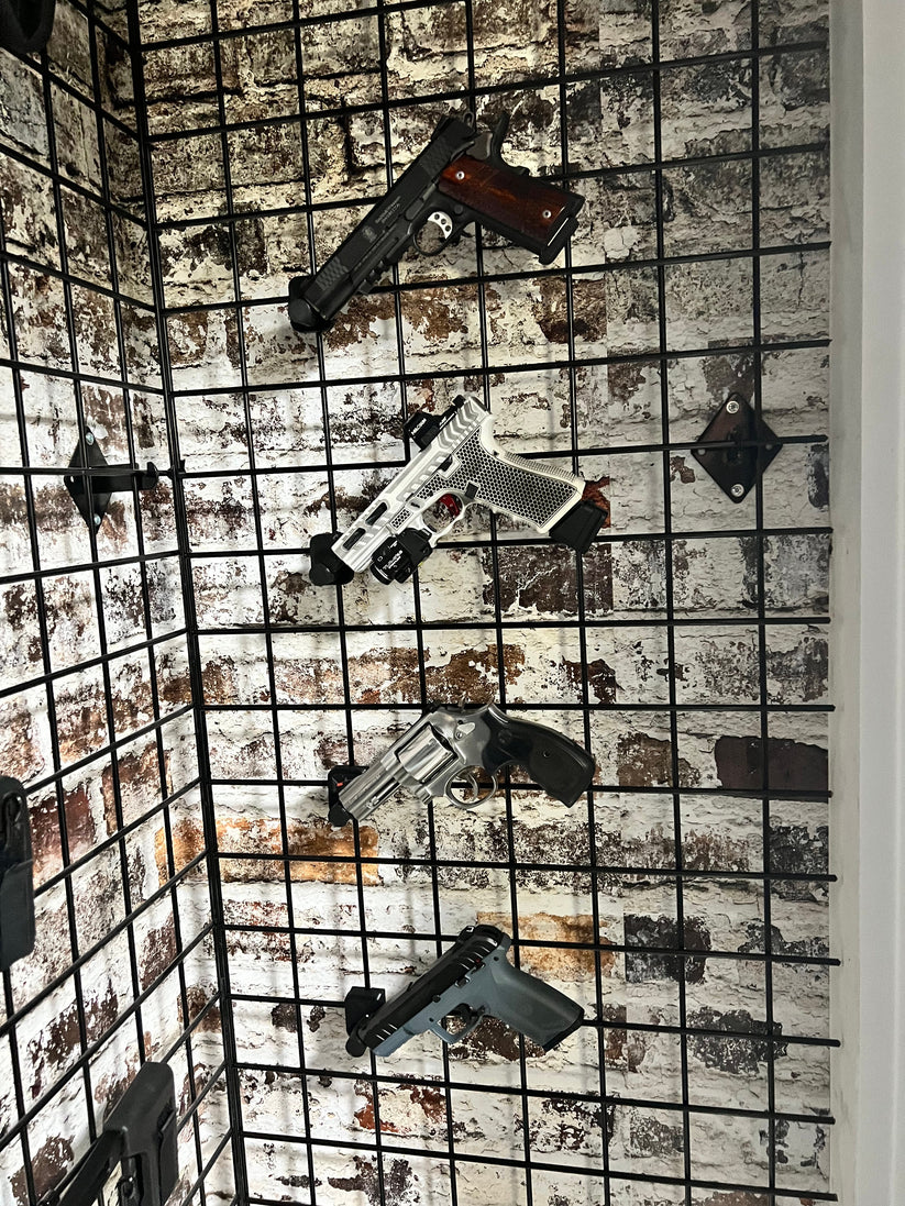 Universal Pistol / Silencer Mount - Gridwall | Rifle Holder Storage Ra ...