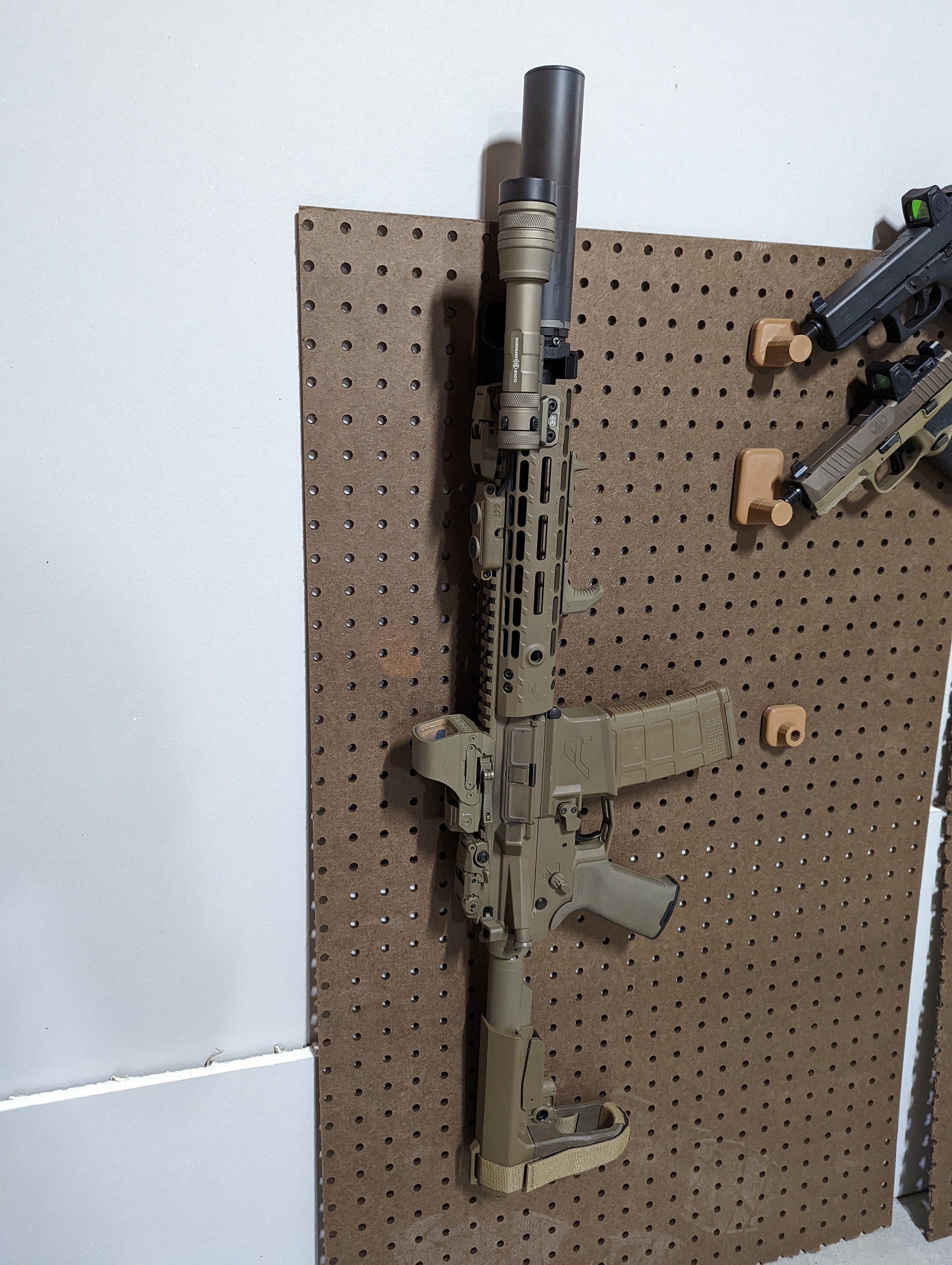 Gun Mount via SilencerCo ASR Locking Collar - Pegboard / IKEA Skadis ...